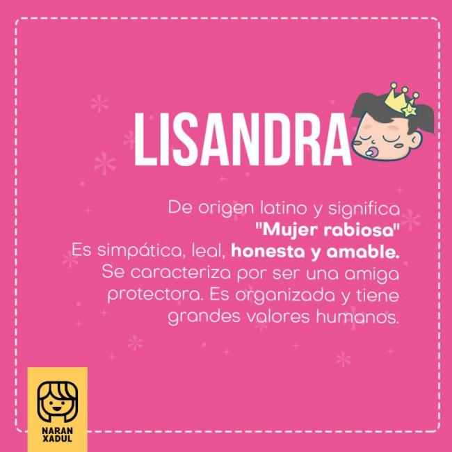 Significado del nombre Lisandra