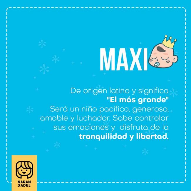 Significado del nombre Maxi
