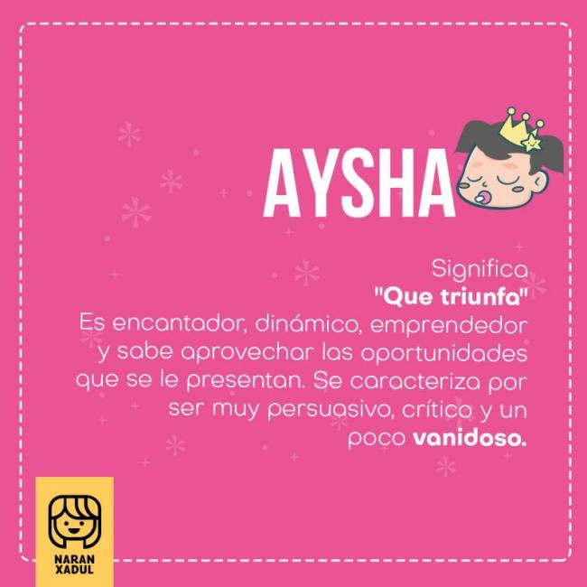 Significado del nombre Aysha