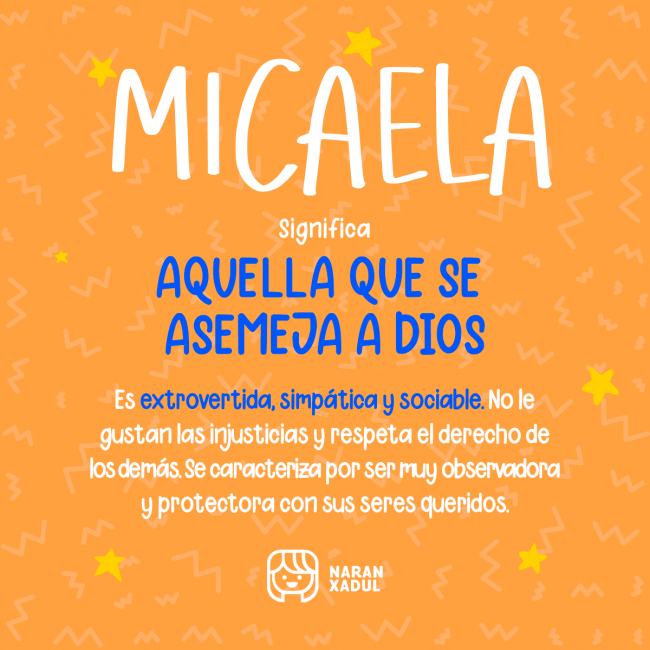 Significado del nombre Micaela